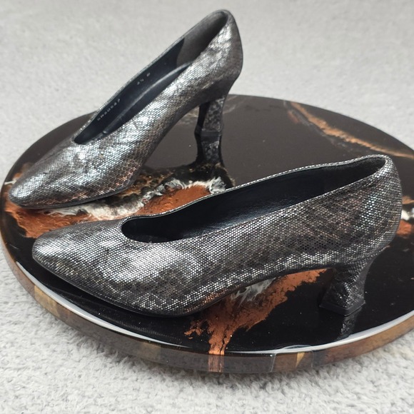 Stuart Weitzman | Shoes | Stuart Weitzman Metallic Silver Pumps Heels ...